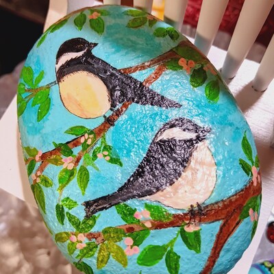 Painted Pickle Rock Pair, Funny Pickles Stone, Pebble Painting, Sealed ...