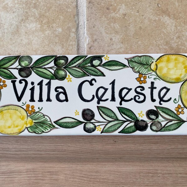 Italian Ceramic House Number, Signs for Home, Personalized Tile ...