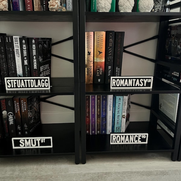 Book Library Sign 3D Printed Bookshelf Decor Gift - Etsy