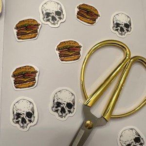 Mini Skull Stickers Goth Art Spooky Season Dark Horror Art Journal ...