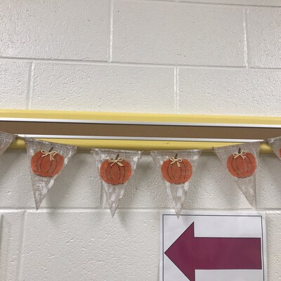 Rustic Pumpkin Banner, Pumpkin Burlap Banner, Fall Pumpkin Banner - Etsy