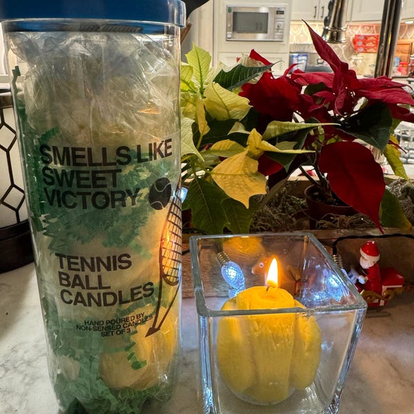 Set of 3 Tennis Ball Soy Wax Candles: Sports Lover Gift in Repurposed ...