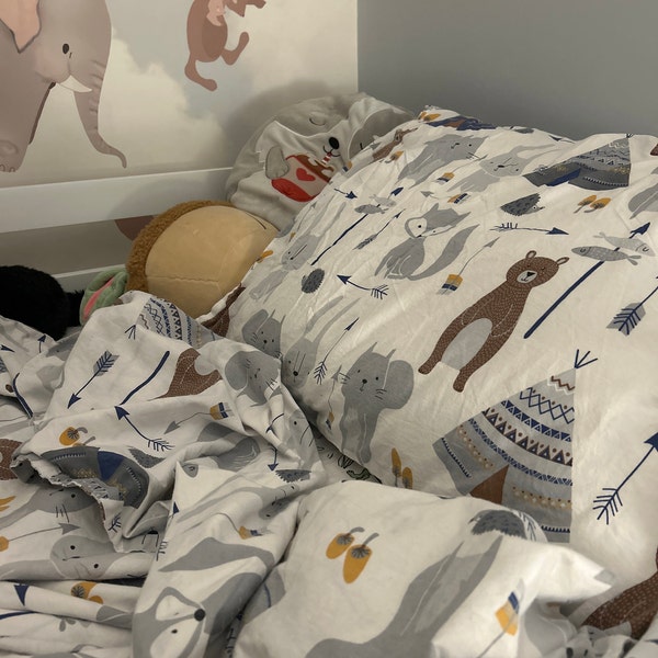 Wigwams Forest Animals Bedding Set, Wigwams Animals Cot Bed, Forest ...