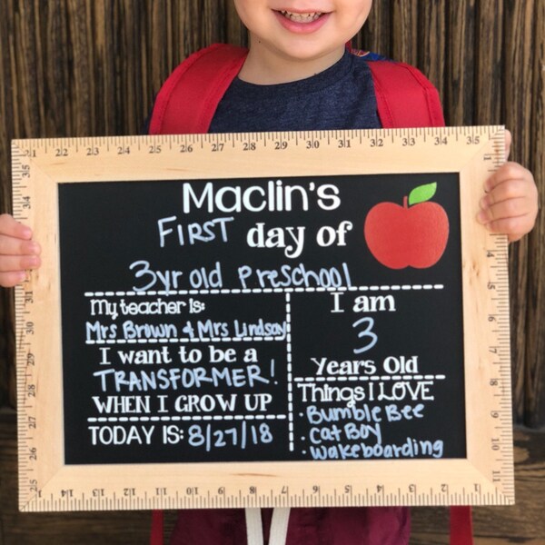 Last Day of School Sign, Reusable Day of School Sign, First Day of ...