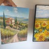 Tuscany Painting ,on Demand "path Among the Flowers" Original Canvas ,italian Painter Raimondo ...