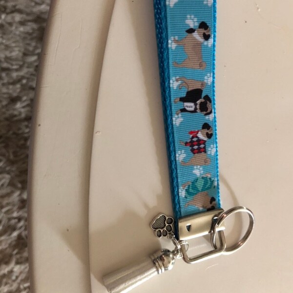 Pug Key Fob - Pug Keychain - Dog Key Fob - Puppy Keychain - Pug Lover ...