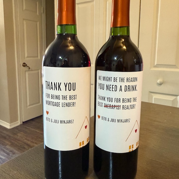 Funny Teacher Appreciation Gift / Custom Wine Bottle Label With Kids ...