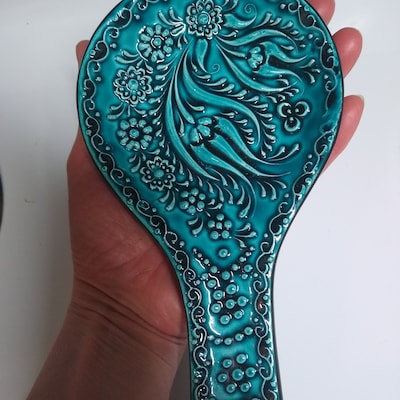 17 Color , Turquoise Ceramic Spoon Rest, Handmade Pottery, Spoon ...