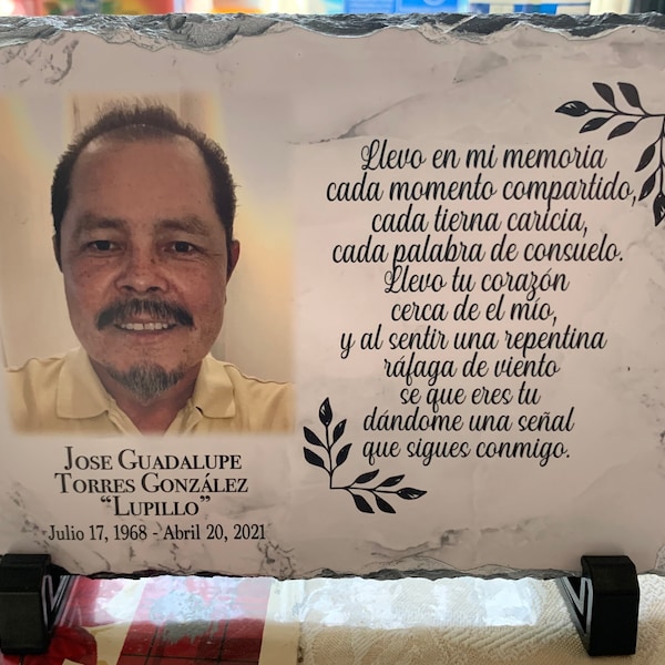 Spanish Memorial Gift Plaque, Custom Name Loss Gift, Sympathy Gift ...