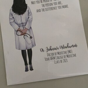 Personalized Doctor Graduation Print, Medical School Graduation, Doctor ...