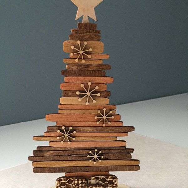 Rustic Christmas Tree SVG, Glowforge Ready File - Etsy