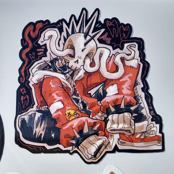 Gore Pumpkin Head Stickers - Etsy