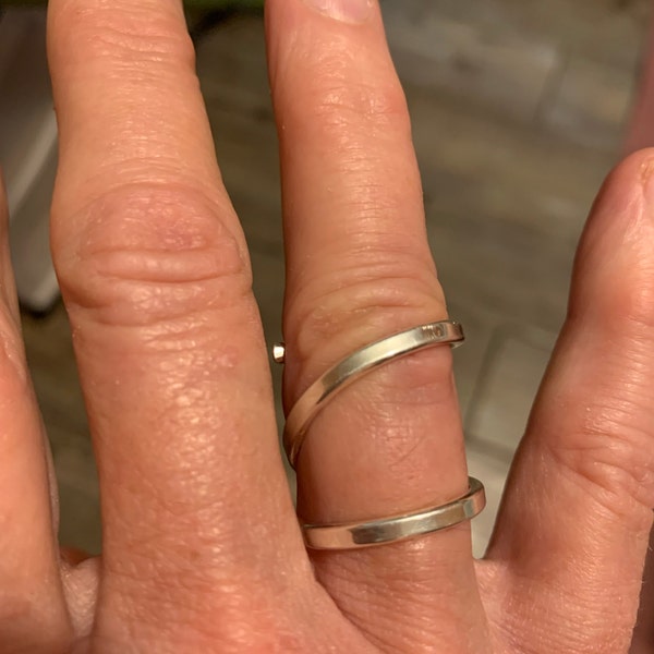 BUNDLE OF 10 Adjustable Swan Splint Ring Sterling Silver Swan Splint ...