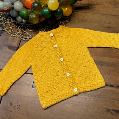 Button Stitch Baby Cardigan - Etsy
