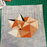 Sleeping Fox Paper Piecing Pattern 16 X 16 Quilt Block Digital PDF ...