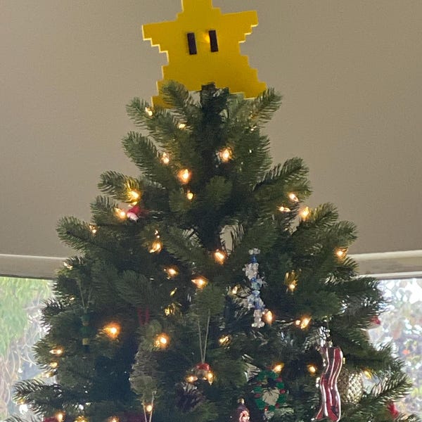 Super Mario Power Star Tree Topper - Etsy