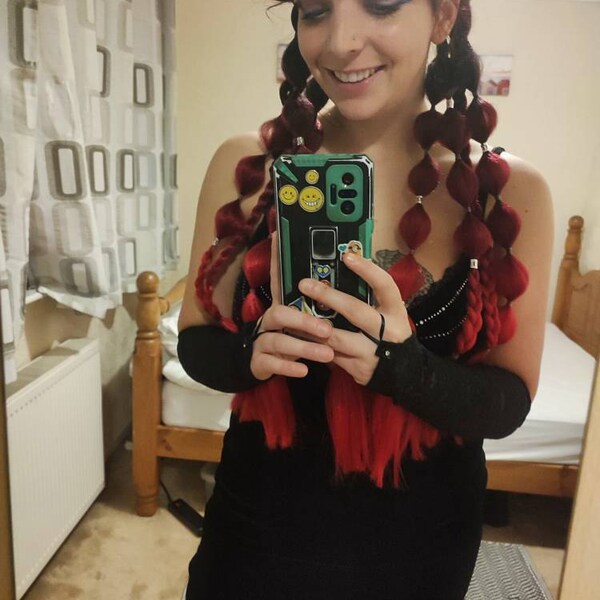 Festival Rave Braids- Rainbow Alien - Easy Tinsel Rave Festival ...