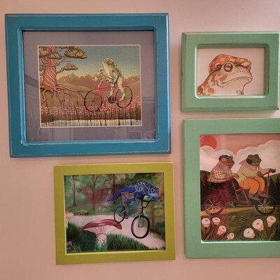 A Sad Royal Black Rainforest Frog King 12x18 an Original Hand - Etsy