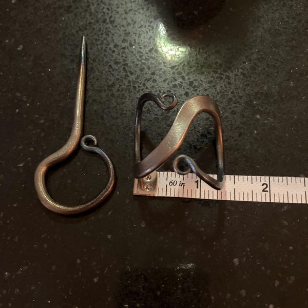 Hand Forged Heart Hair Pin Hand Made by Blacksmith. - Etsy