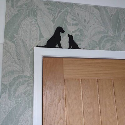 Black Labrador Dog Door Topper Silhouette Picture Frame Shelf Great ...