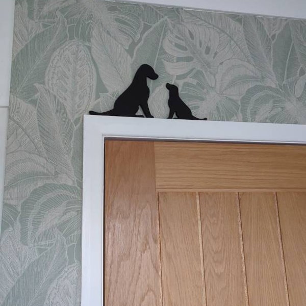 Black Labrador Dog Door Topper Silhouette Picture Frame Shelf Great ...