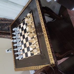 Super Anime Characters Chess Set With Chessboard Silver & Bronze Anime ...