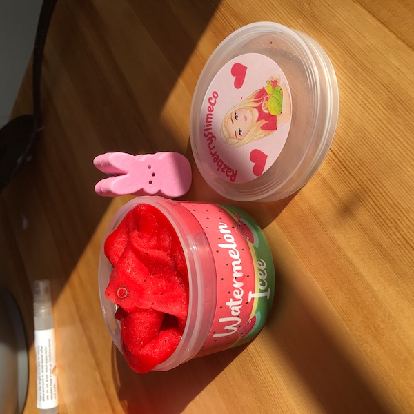 Watermelon Icee Slime: Scented Sensory Dough, Kids ASMR Gift - Etsy
