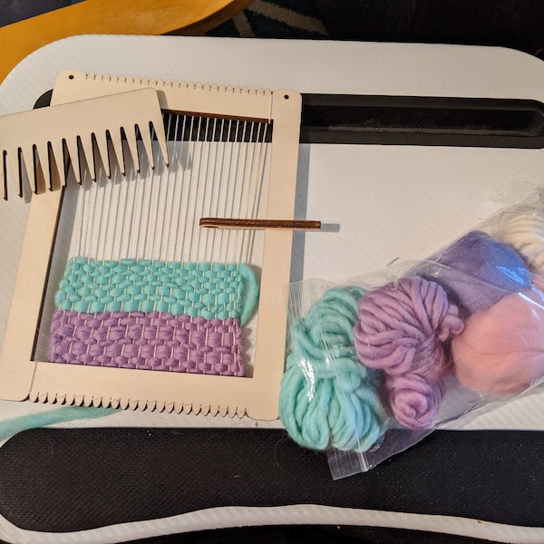 Weaving Loom Kit. Small Rectangular Lap Loom. Learn to Frame Weave ...