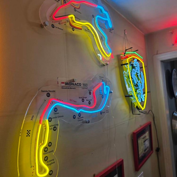 Circuit De Monaco Neon Race Track | Neon Race Track | F1 Formula | Race ...