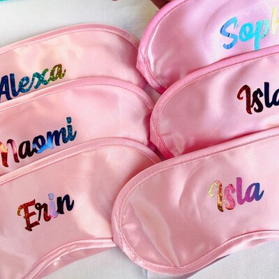 Personalised Sleep Eye Masks for Adults Kids Girls Sleepover Goody Bag ...
