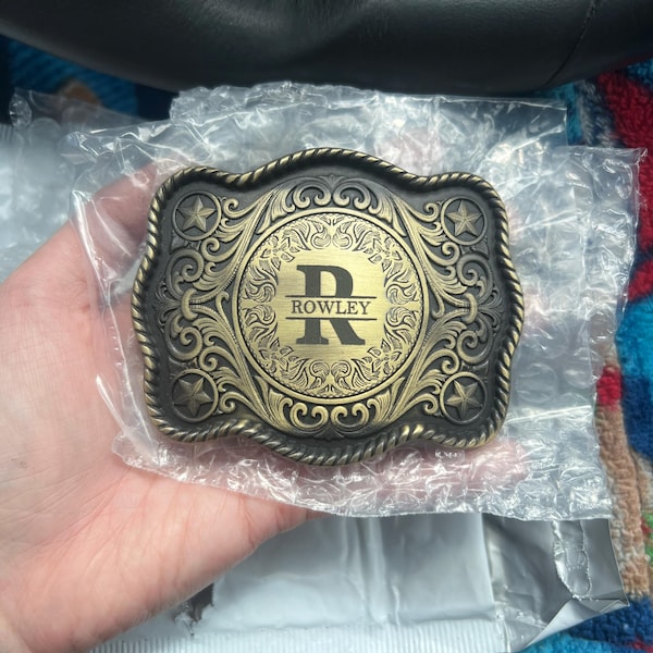 Personalized Western Belt Buckles Men Women, Initial Replacement Cowboy ...