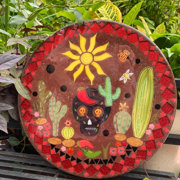 Handmade Ceramic Cactus Mosaic Tiles,accent Cactus Shaped Tile,craft ...