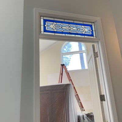 Beautiful Stained Glass Window Hanging 24 X 14 1/2 Including Hooks - Etsy