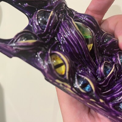 Handmade iPhone Case Glow in the Dark Purple Venom Cat Eyes Handmade ...