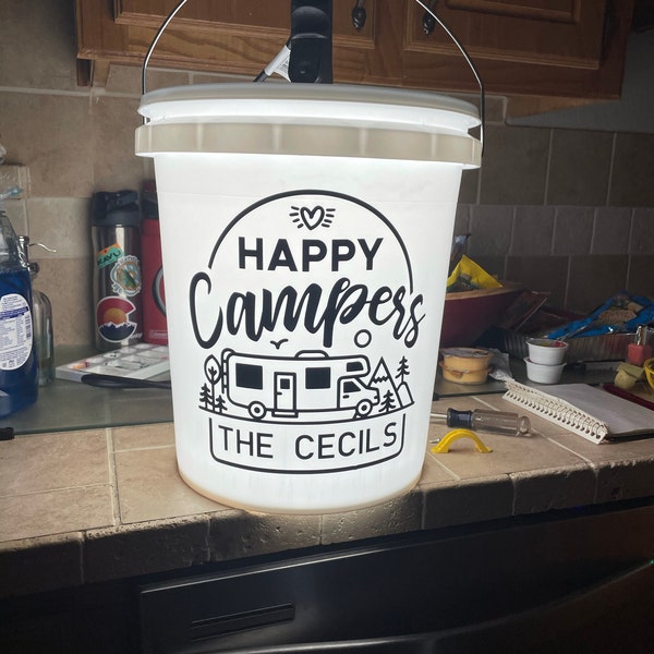 Happy Campers Svg, Class C Motorhome Camping Svg, RV Family Name Design ...