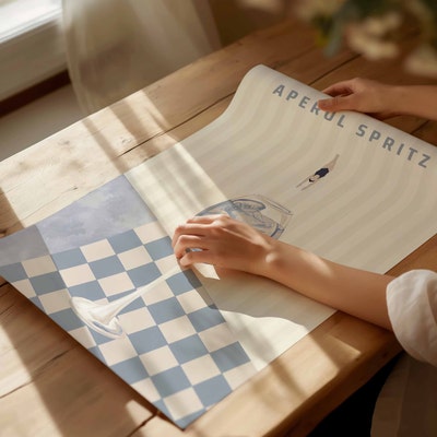 Poster Mockup With Person Poster Roll Mockup Unrolling Rolling Poster ...