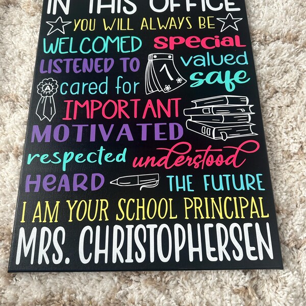 School Principal Office Decor, Principal Gift Personalized, School ...