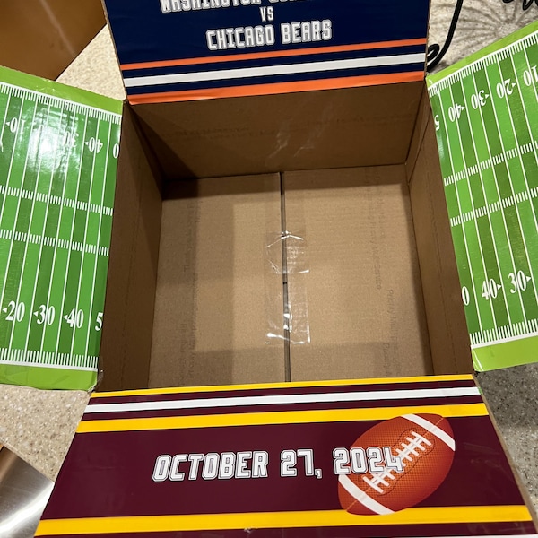 Football Care Package Stickers / Custom Gift Box for Him / Football ...