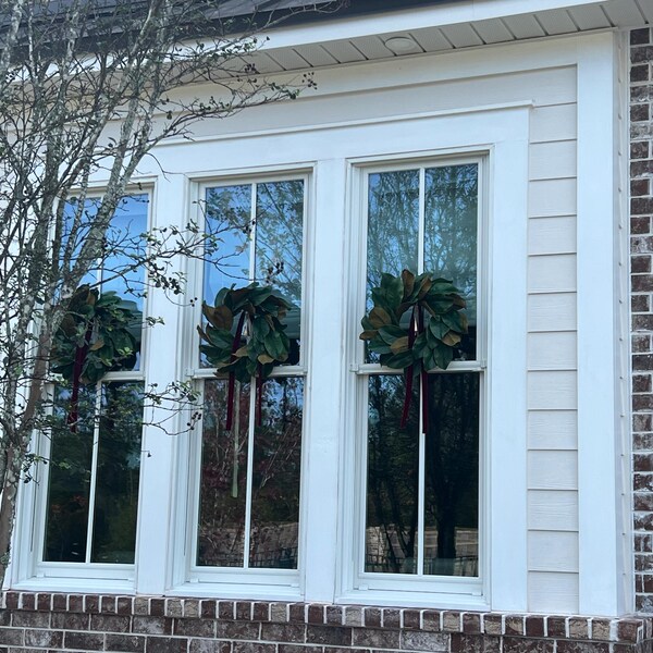 24" Real Touch Magnolia Wreath for Front Door With Real Touch Magnolia ...