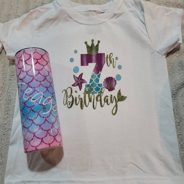 7th Birthday Mermaid SVG | Mermaid SVG | Mermaid Birthday SVG | Mermaid ...