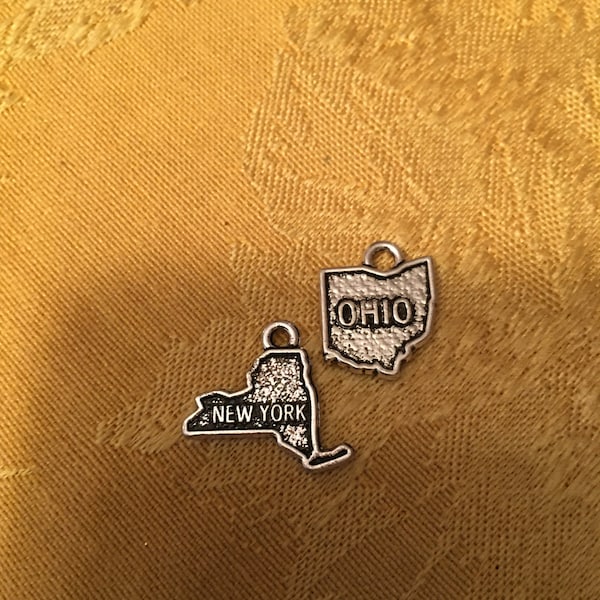 US State Charms. Pick One of 50 State Charms. Add-on Charm for Bracelet ...