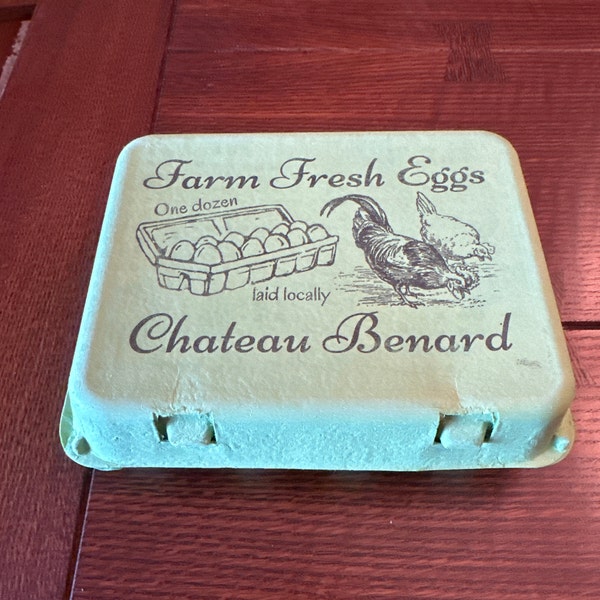 Egg Cartons-vintage Themed COLOR Printed Full Dozen 12 or 6 Cell Egg ...