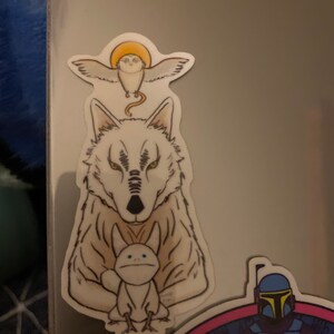 Loth Wolf Loth Cat Morai Vinyl Sticker | Etsy
