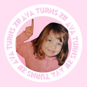 Custom 21st Birthday Sticker, Sign Night Sticker, Twenty First Birthday ...