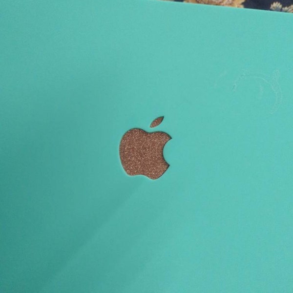 Custom Color and Glitter Sparkle Apple Logo Decal Sticker for Iphone ...