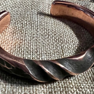 Heavy Gauge. Twisted Copper Bracelet. Forged in Montana. Made in ...