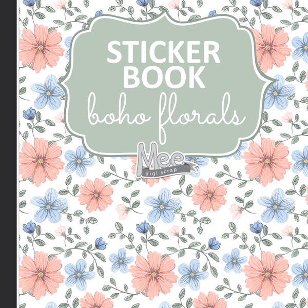 Floral Digital Stickers,spring Flowers Digital Stickers for Use With ...