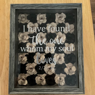 Back the Blue Paper Rose Shadow Box, Police Shadow Box, Back the Blue ...