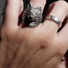 Silver Taurus Ring - Mens Bull Head Ring 925k Sterling Minotaur Unique ...