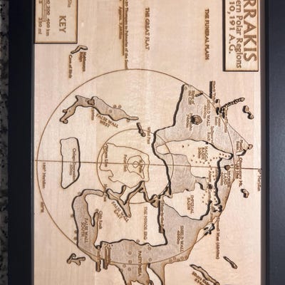 3D Wood Engraved Map of the Royal Continent, Graceling Map Torla Map - Etsy